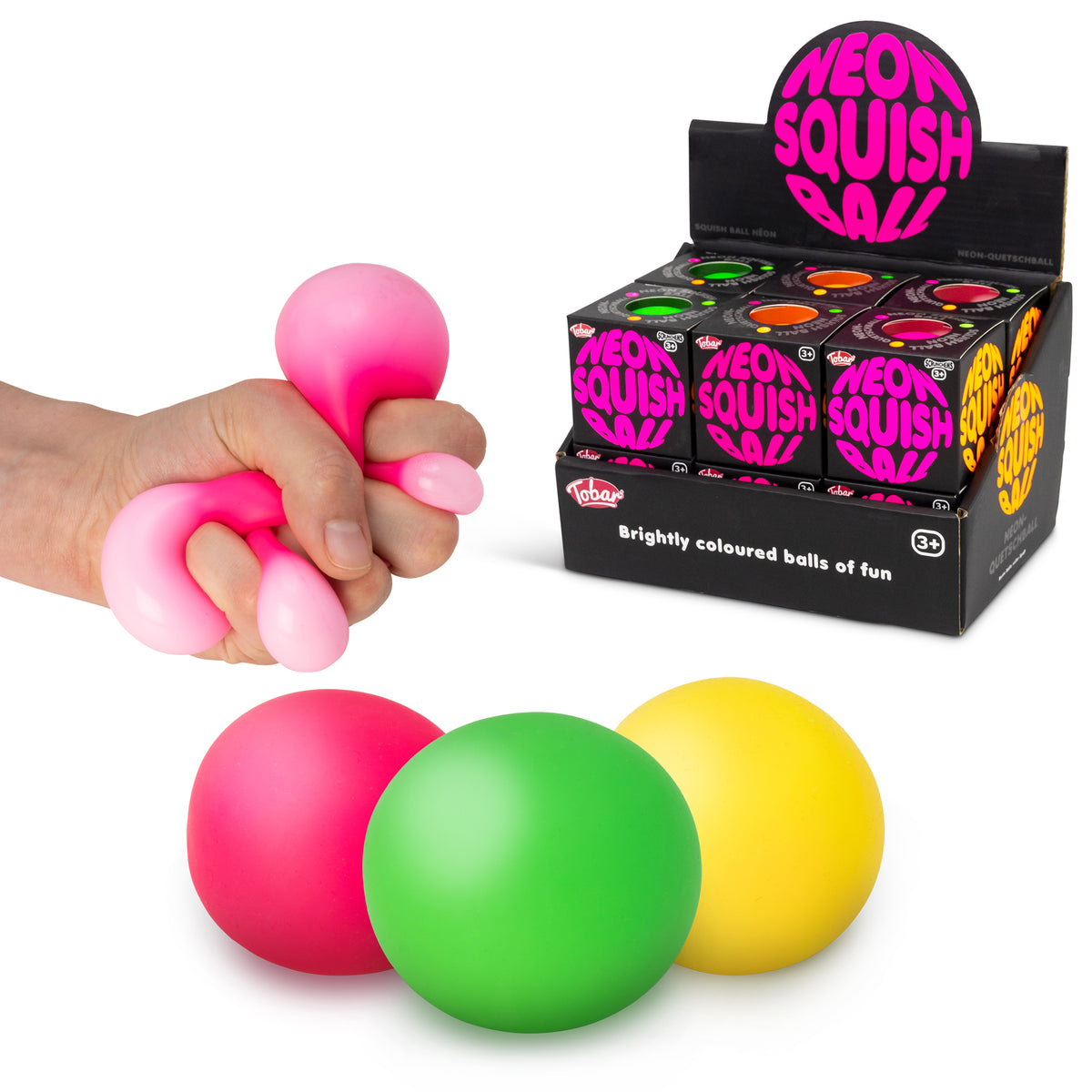 SCRUNCHEMS NEON SQUISH BALL – One For Fun